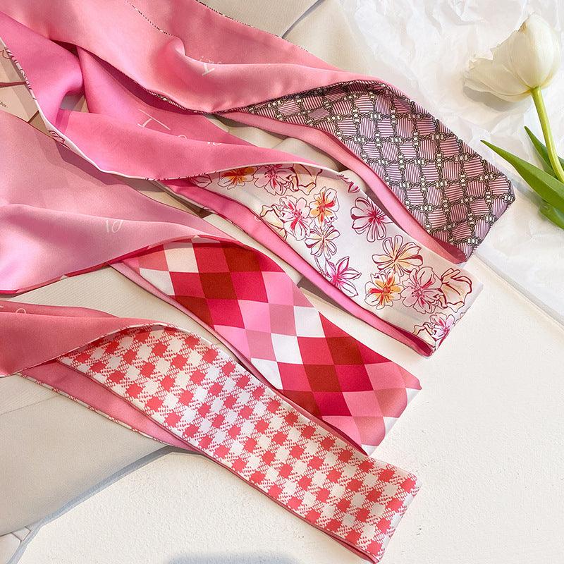 Home Foulard en bande rose