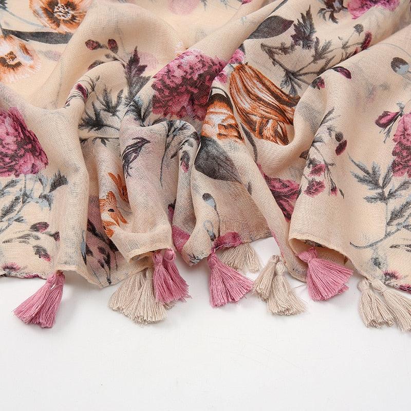 Home Foulard floral rose